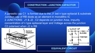 Fabrication of diodes, resistors, capacitors, fe ts | PPTX