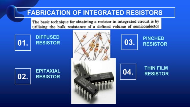 Fabrication of diodes, resistors, capacitors, fe ts | PPTX | Physics ...