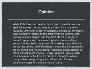 Fabolous documentary | PPTX