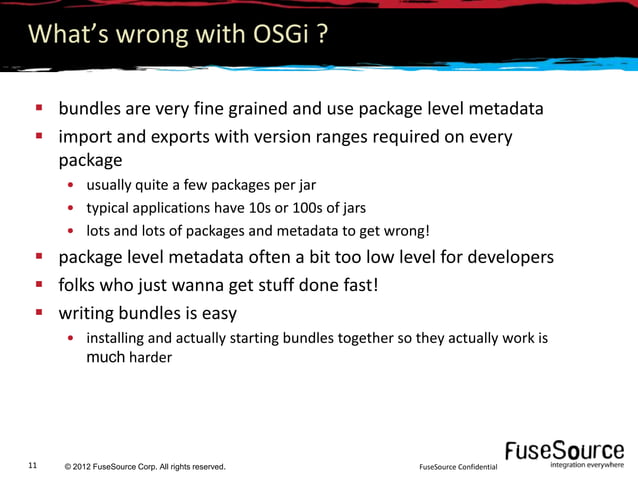 OSGi made simple - Fuse Application Bundles | PPT