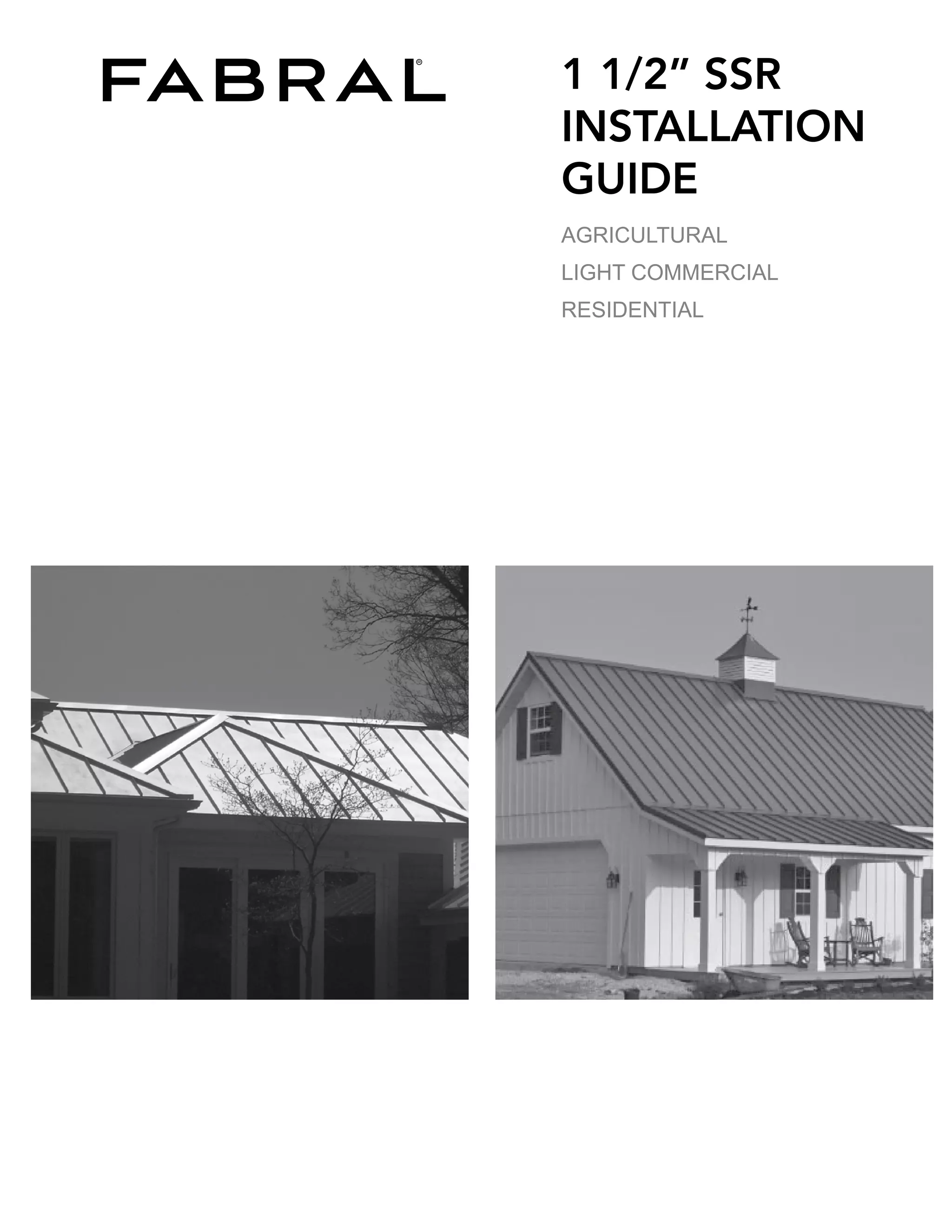 Fabral SSR Metal Roofing Installation Manual | PDF