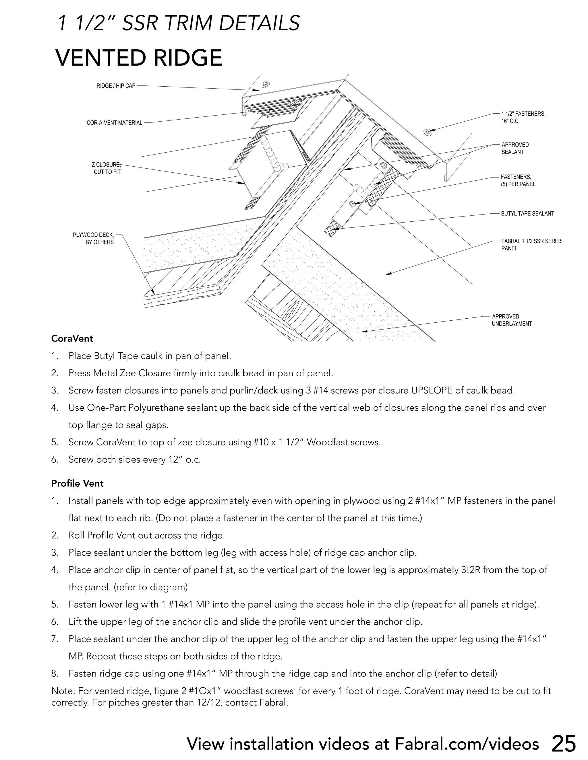 Fabral SSR Metal Roofing Installation Manual | PDF
