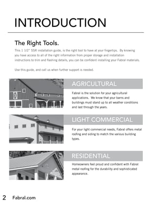 Fabral SSR Metal Roofing Installation Manual | PDF