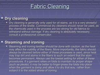 Fabrics & their Types, Control, Quality & Cleaning | PPT