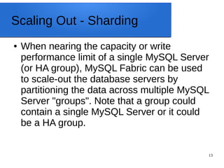 Triangle MySQL User Group MySQL Fabric Presentation Feb 12th, 2015 | PPT