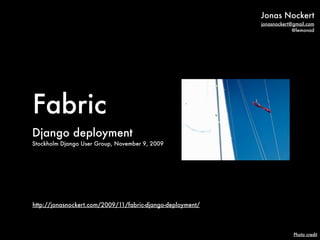 Django Deployment with Fabric | PPT