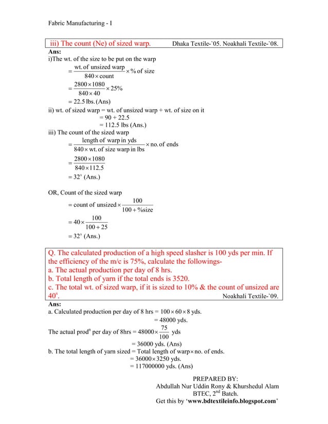Fabric manufacturing-i-sizing | PDF | Skin Care | Beauty