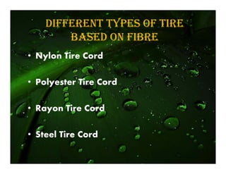 Fabric and fibres for tire | PDF