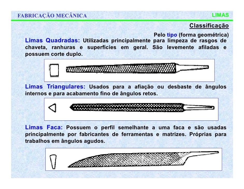Fabricação mecânica i limas