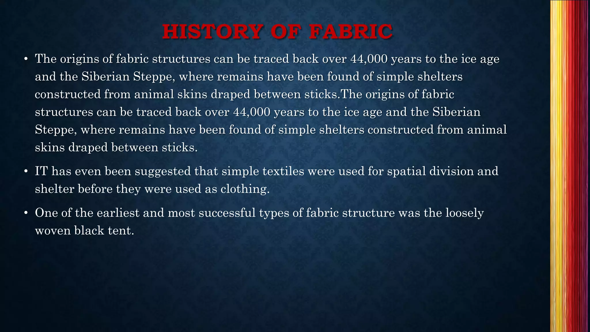 Fabric as a building material | PPTX