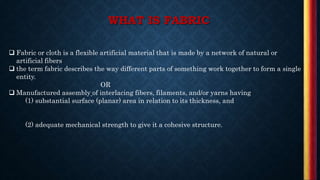 Fabric as a building material | PPTX