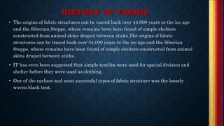 Fabric as a building material | PPTX