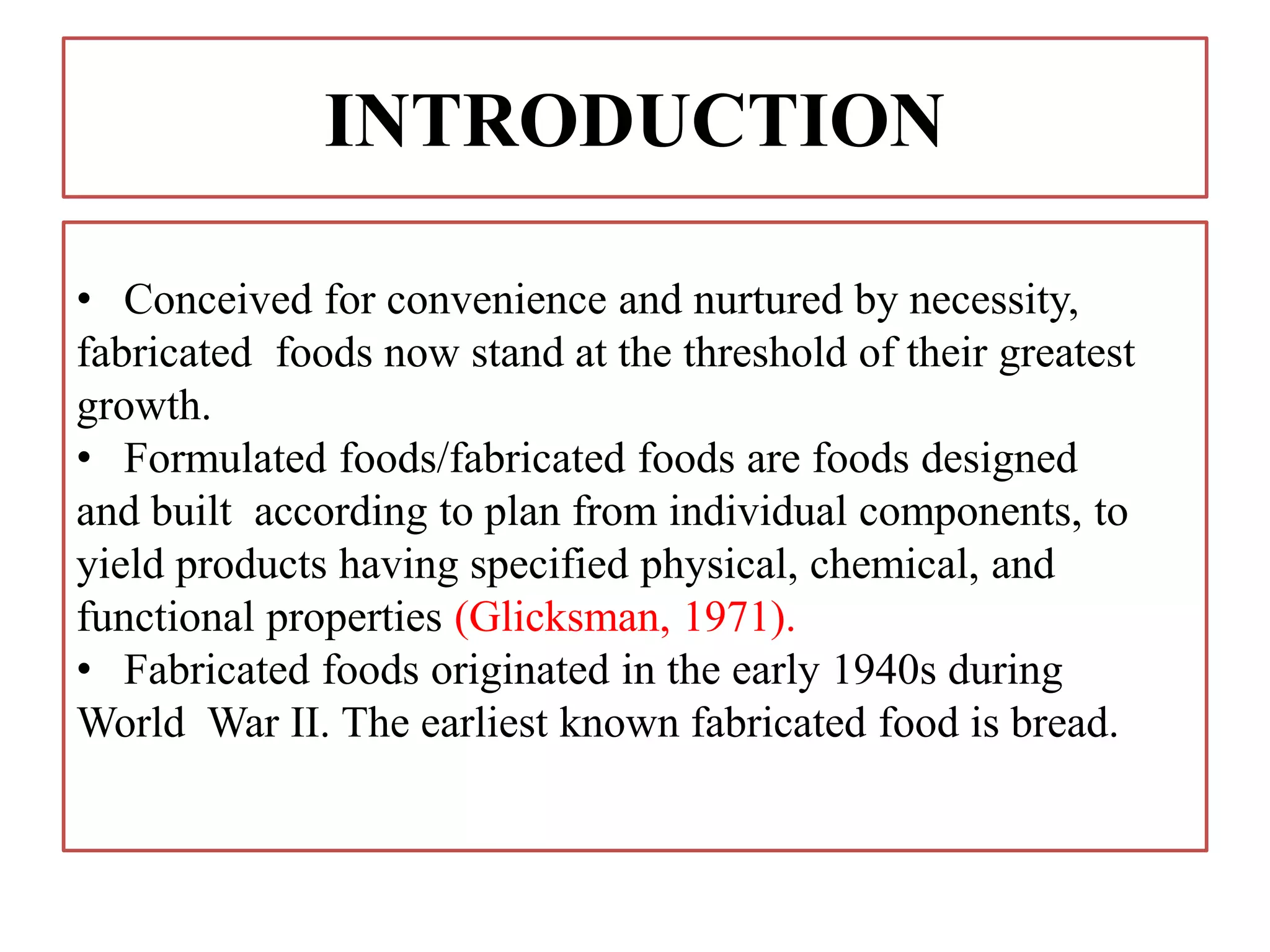 Fabricated foods | PPTX