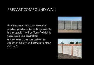 Fabrication, compound wall, gates and door, steel railing | PPTX | Home ...