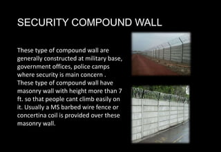 Fabrication, compound wall, gates and door, steel railing | PPTX | Home ...