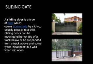 Fabrication, compound wall, gates and door, steel railing | PPTX | Home ...