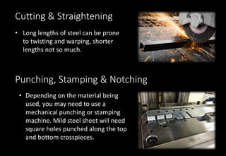 Fabrication, compound wall, gates and door, steel railing | PPTX | Home ...