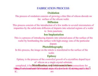 Fabrication of ic, monolithi ic , sic ic | PPTX