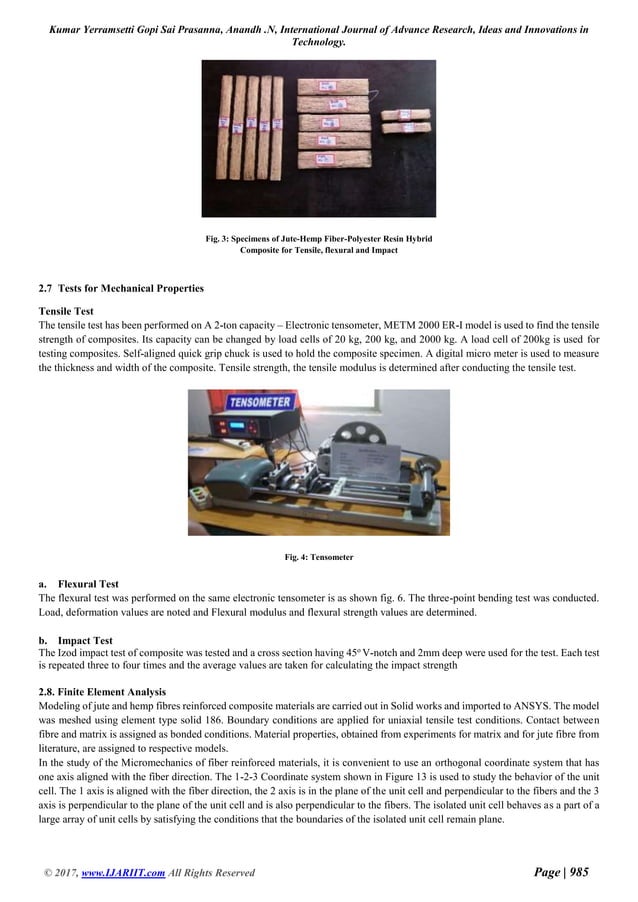 Fabrication and analysis of jute hemp reinforced fiber | PDF