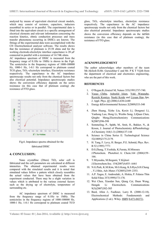 Fabrication and optimization of parameters for dye sensitized solar cell | PDF