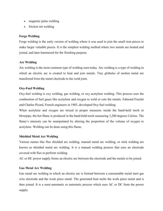 FABRICATION AND WELDING TC II NOTES BASIC | DOCX