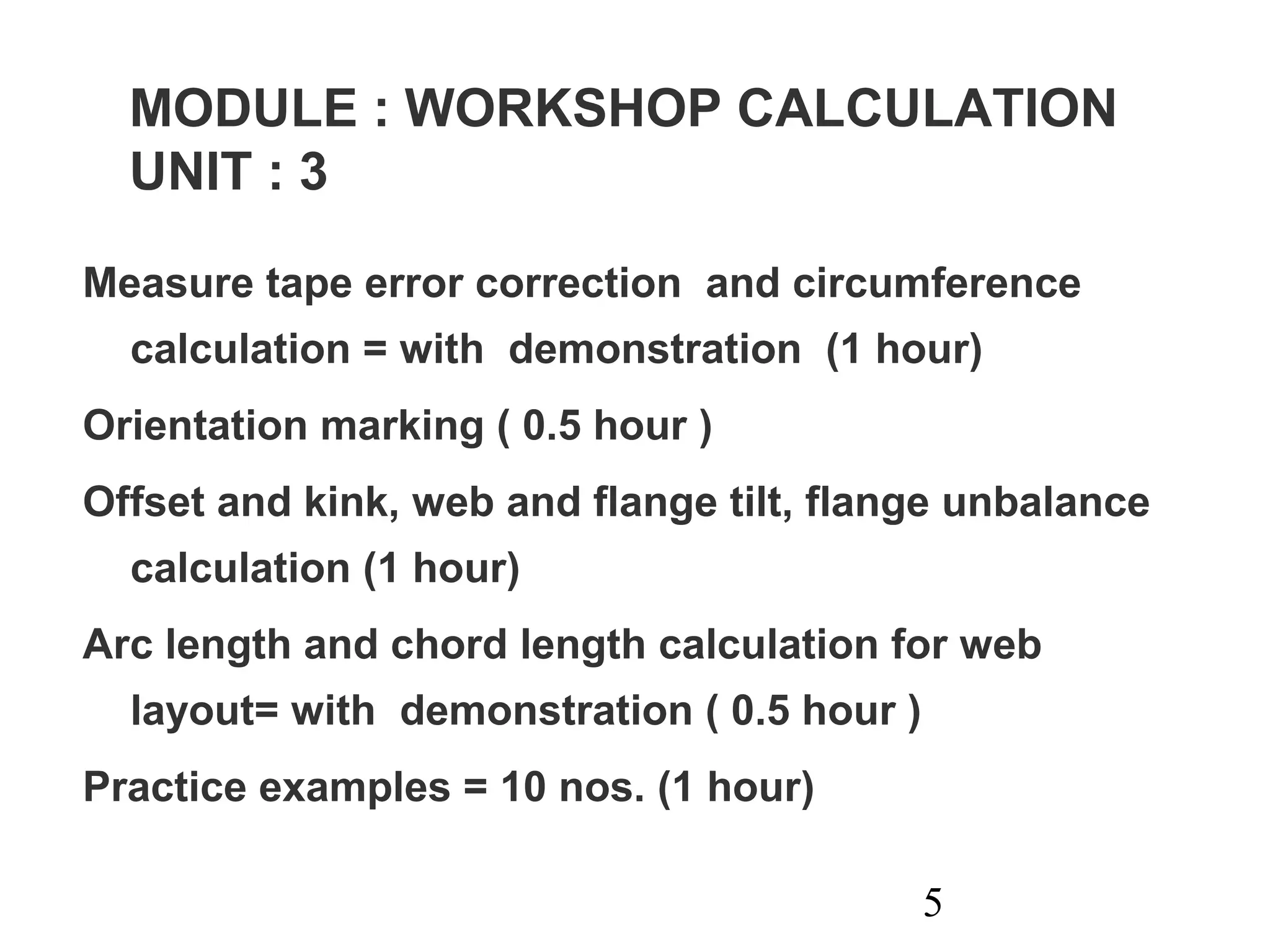 Fabrication calculation | PPT