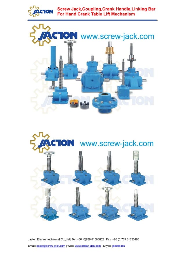 Fabrication hand crank multi units screw jack system, building crank ...