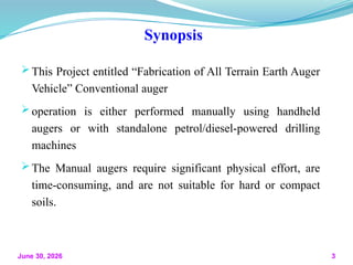 Fabrication and Design of an All Terrain Earth Auger Vehicle for ...