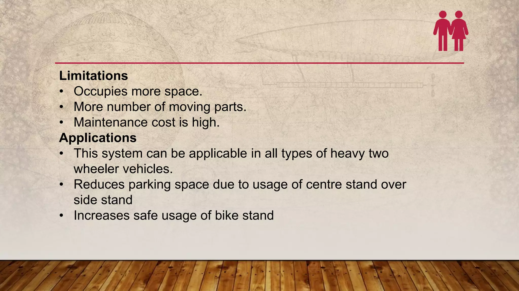 Fabrication of electro mechanical controlled bike stand | PPT