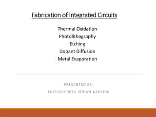 Fabrication of IC | PPT