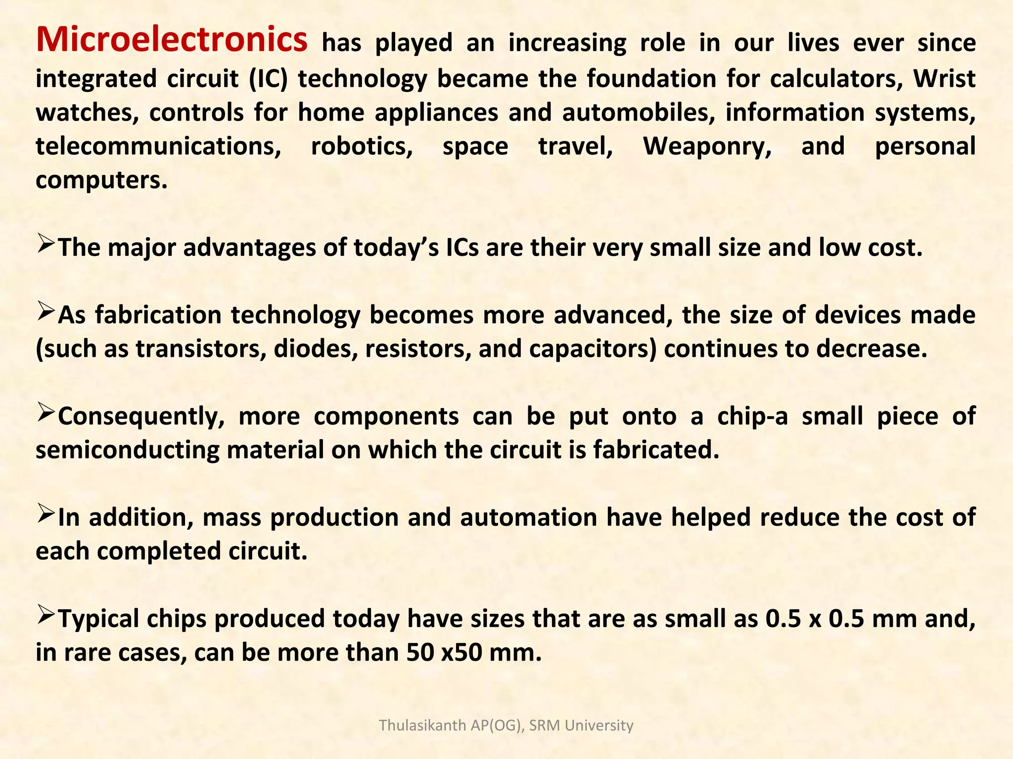 Fabrication of microelectronic devices | PPT