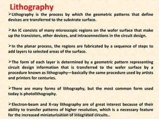 Fabrication of microelectronic devices | PPT
