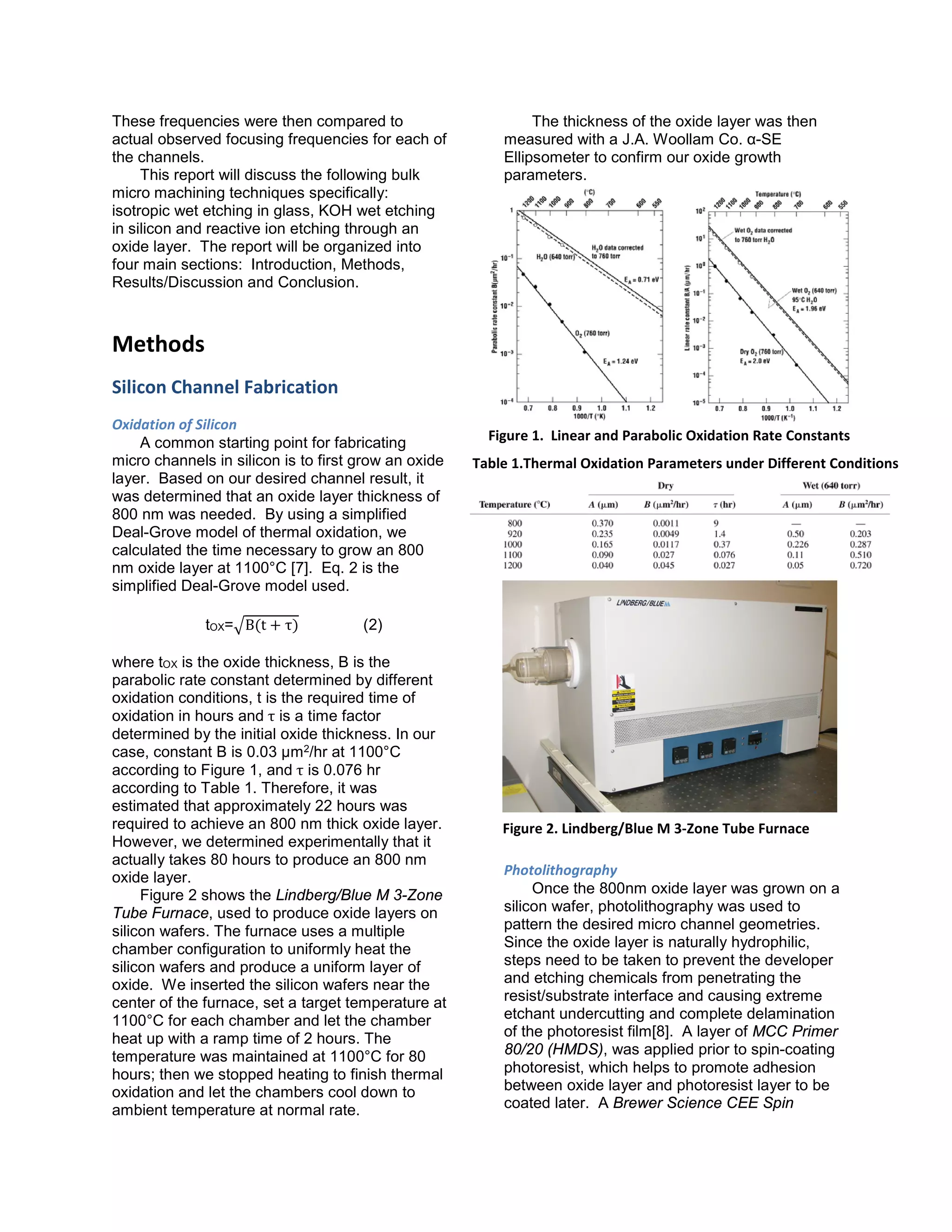 Fabrication of microfluidic channels in glass and silicon | PDF