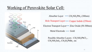 Fabrication of perovskite solar cell | PPTX