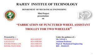 FABRICATION of punctured wheel assistant device for two wheelers (1) (1 ...