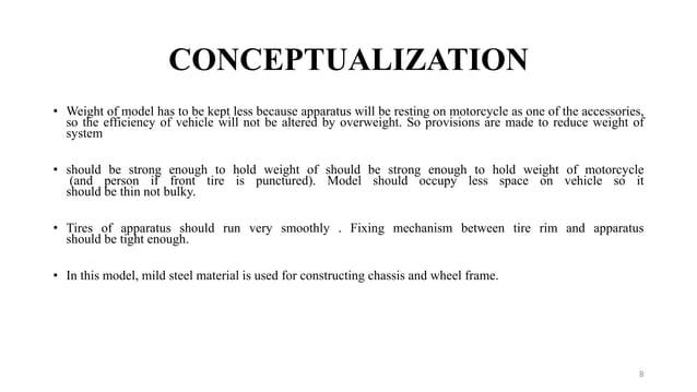FABRICATION of punctured wheel assistant device for two wheelers (1) (1 ...