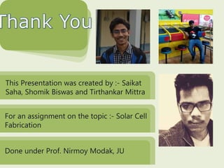 Fabrication of solar cell | PPTX