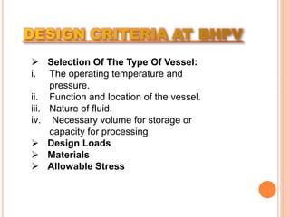 Fabrication of storage buffer vessel | PPTX