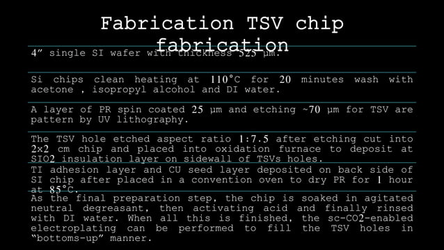 Fabrication of through silicon-via (tsv) by copper | PPTX