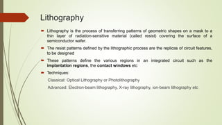 Fabrication process flow | PPTX