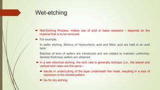 Fabrication process flow | PPTX