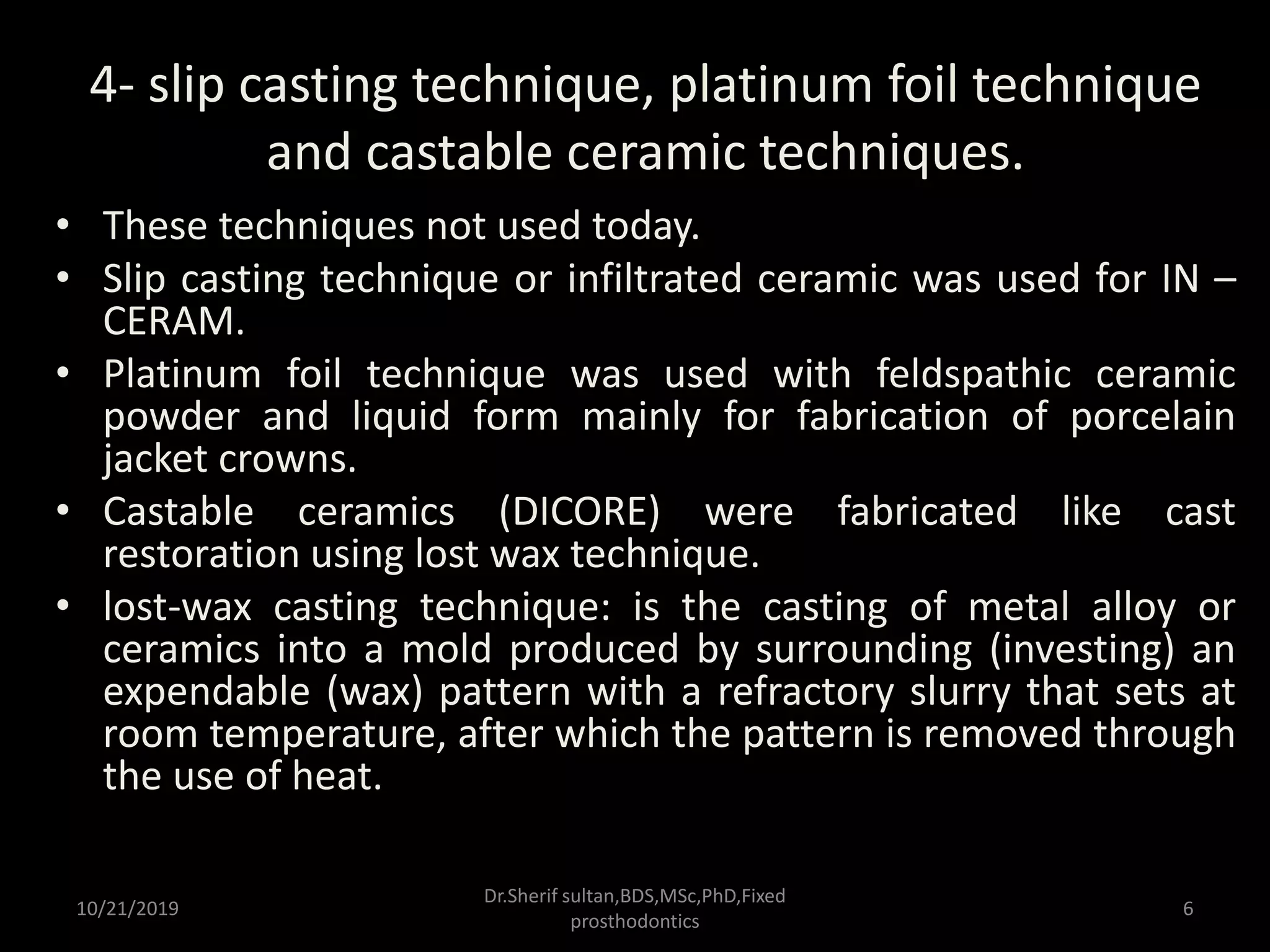 Fabrication tech. all ceramic restorations | PPTX