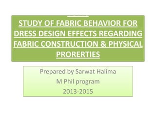 Fabric construction | PPTX