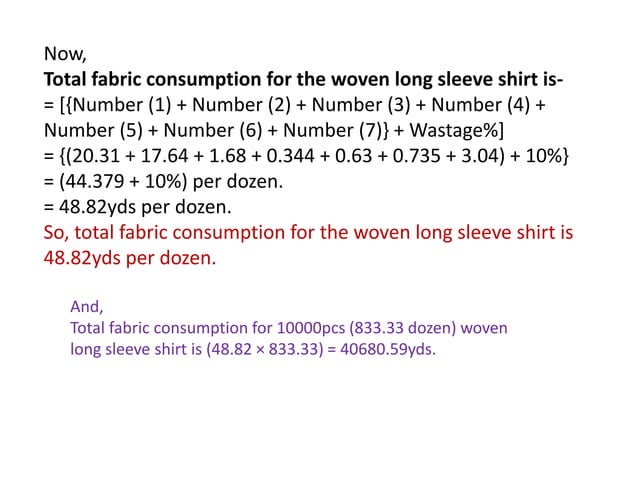 Module 16 Fabric consumption for woven product(Merchandising) | PPTX