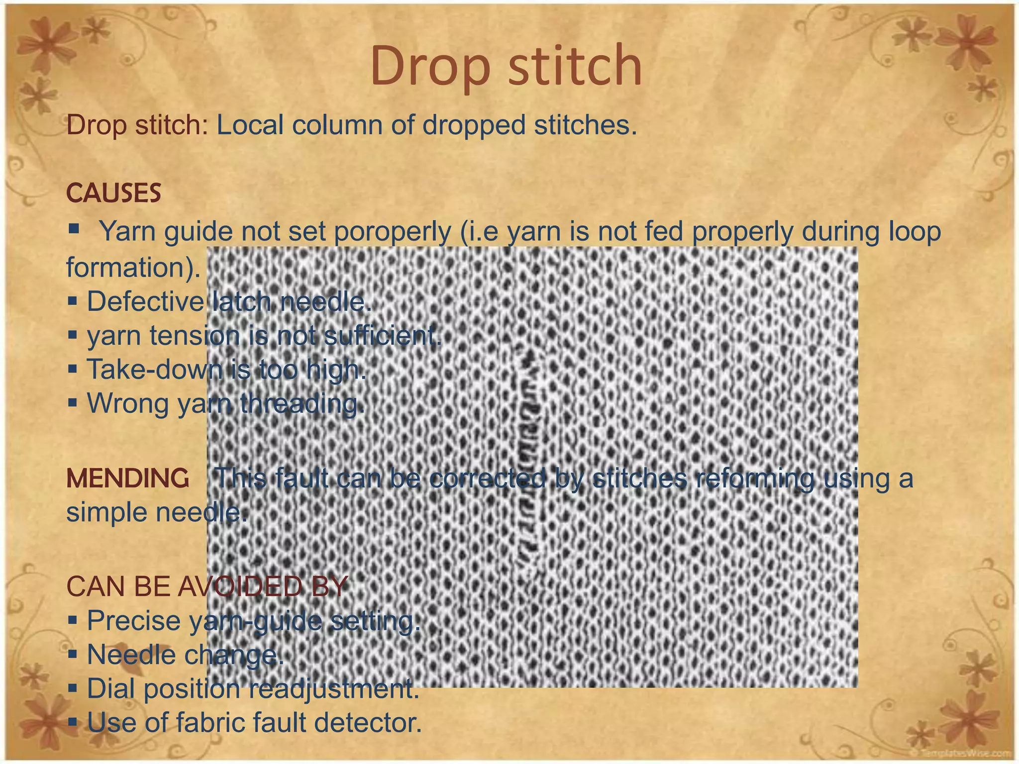 Fabric defects in woven and knitted fabric - hitesh choudhary | PPTX