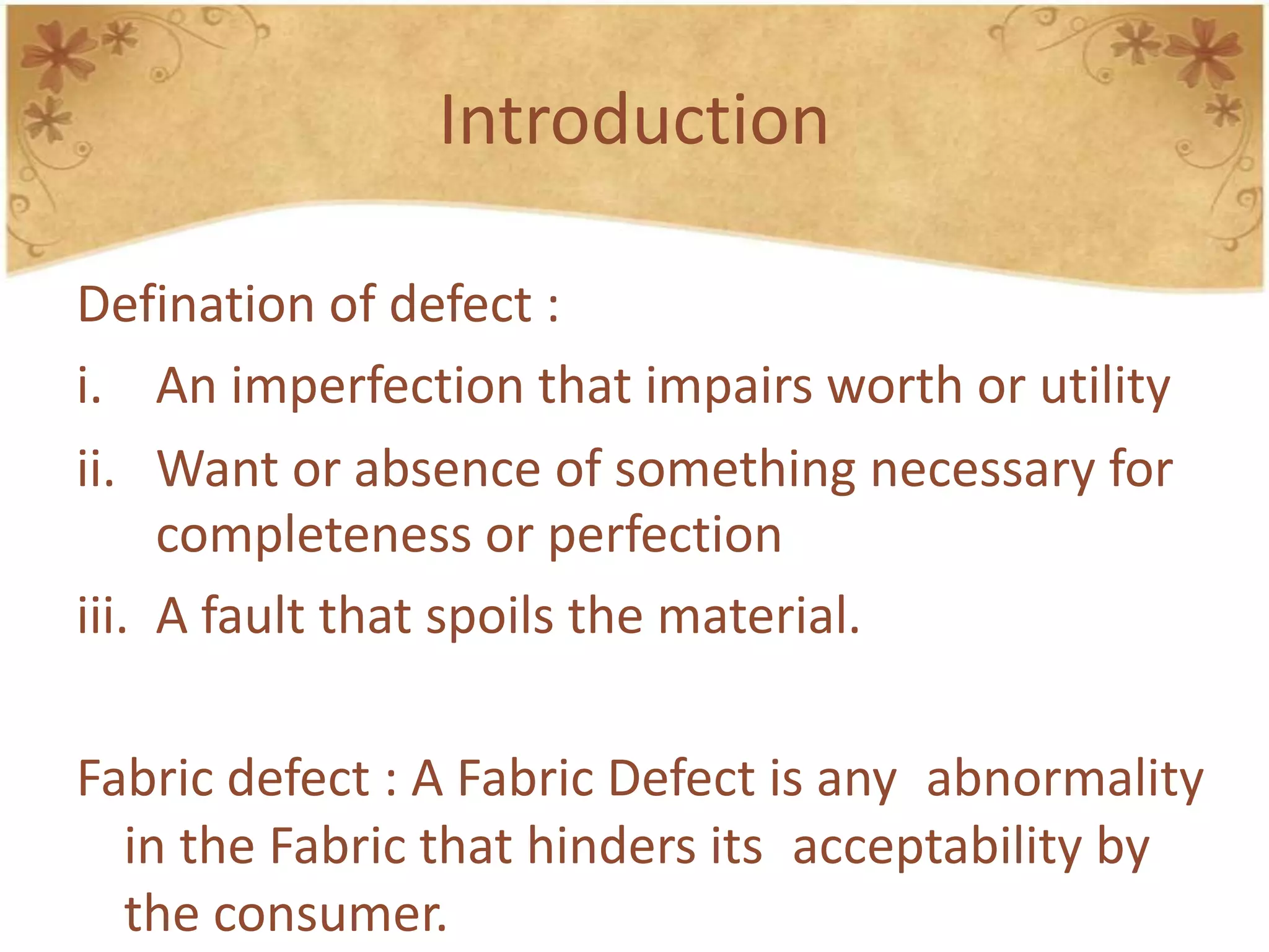 Fabric defects | PDF