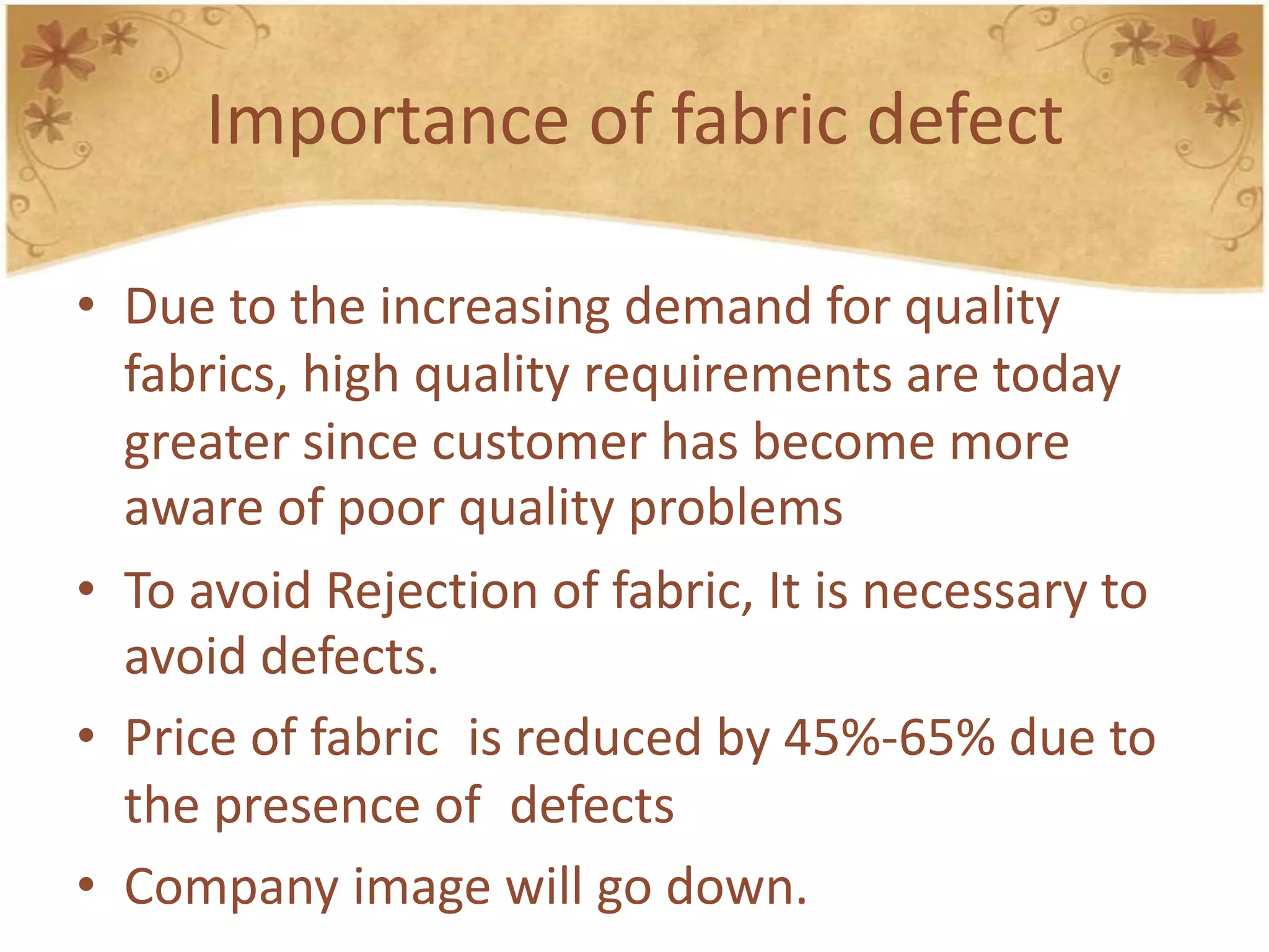 Fabric defects | PDF