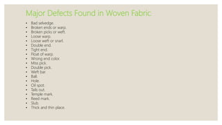 Fabric defects | PPT