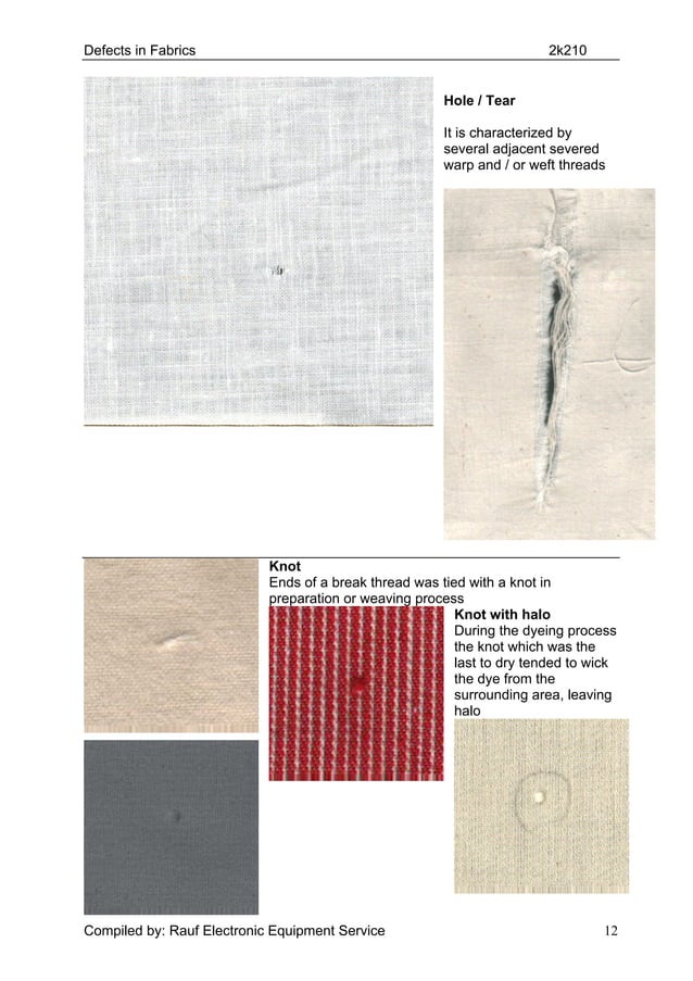 Fabric faults | PDF | Needlework | Arts and Crafts