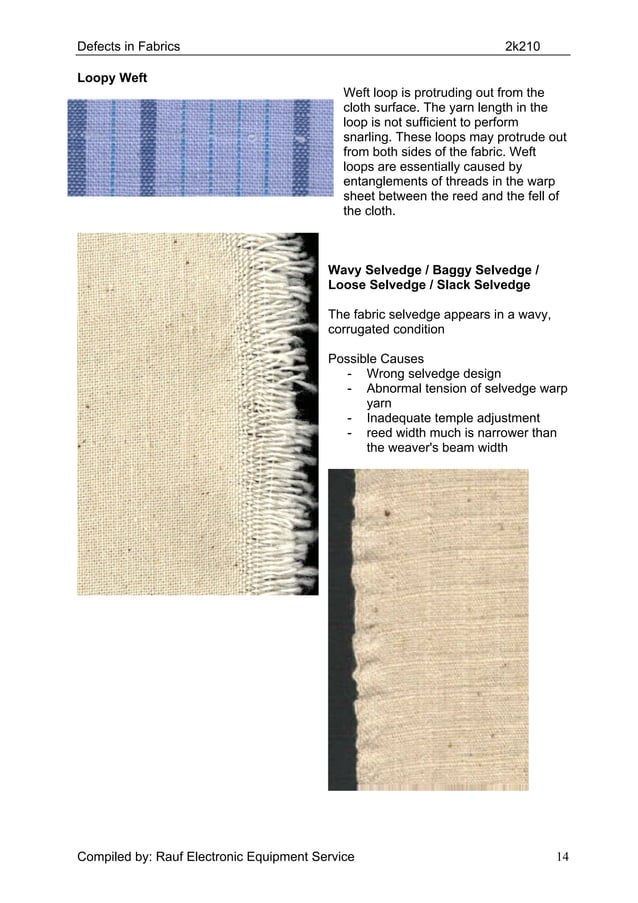 Fabric faults | PDF | Needlework | Arts and Crafts